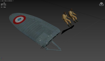 法国海军 德沃伊廷 Dewoitine 376 舰载战斗机模型-军用飞机模型库-3ds Max(.max)模型下载-cg模型网