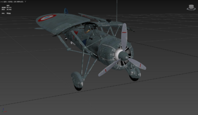 法国海军 德沃伊廷 Dewoitine 376 舰载战斗机模型-军用飞机模型库-3ds Max(.max)模型下载-cg模型网