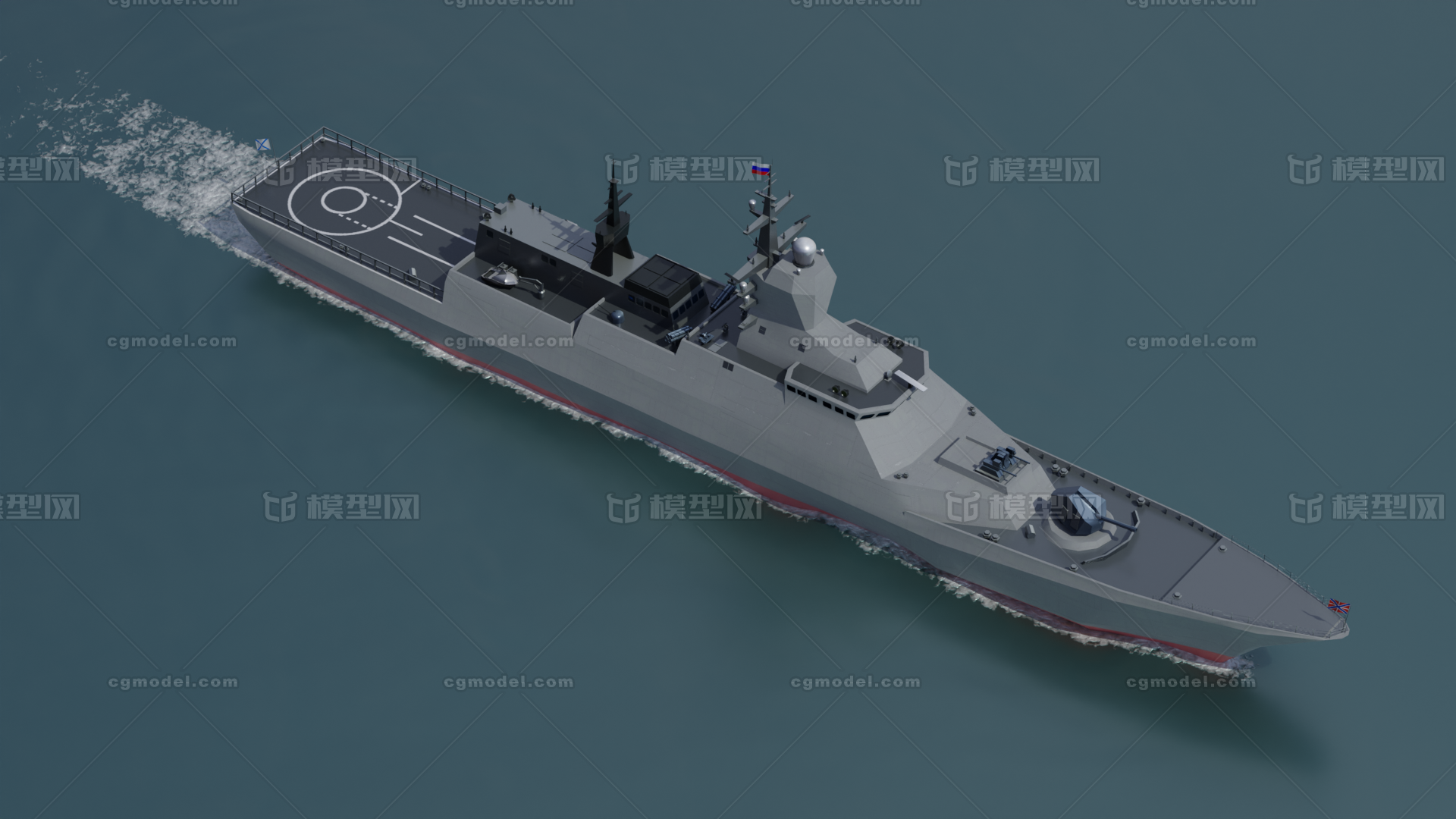 俄罗斯海军 20380型模型-军舰模型库-Blender(.blend)模型下载-cg模型网