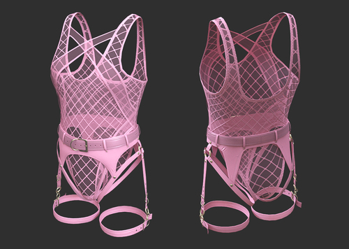 性感内衣 PBR材质模型-穿戴服饰模型库-FBX(.fbx)模型下载-cg模型网