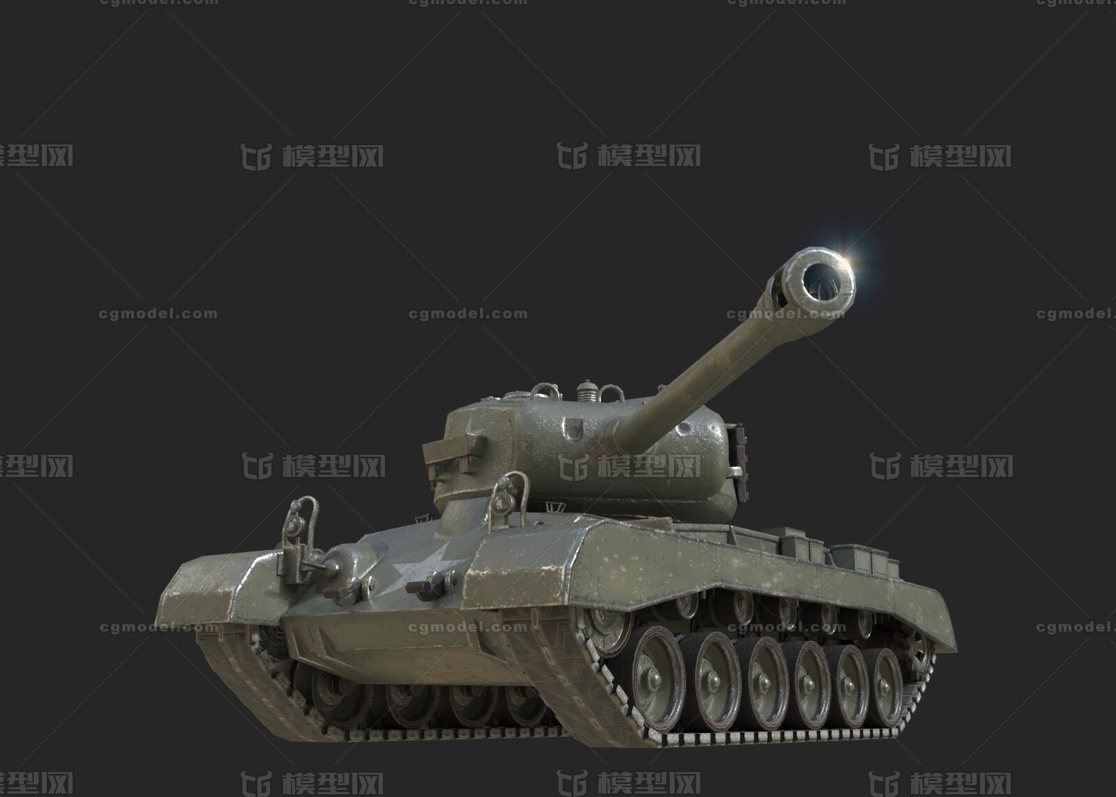 PBR 二战美国模型-装甲车／坦克模型库-3D Studio(.3ds)模型下载-cg模型网