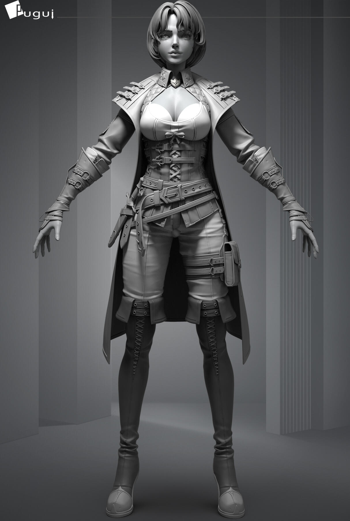 【pugui游戏】--06期次时代角色网络班学员作品模型 - 角色/人物/生物 - 作品模型 - CG模型网