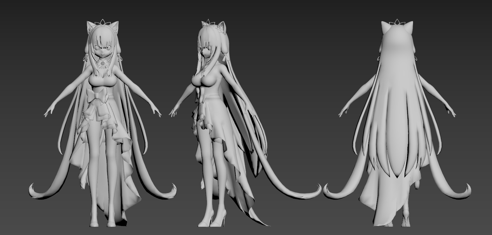 VTuber 白雪aria模型 - 角色/人物/生物 - 作品模型 - CG模型网