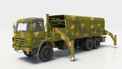 YLC-16型S波段警戒雷达 全固态有源相控阵体模型-防具模型库-3ds Max(.max)模型下载-cg模型网