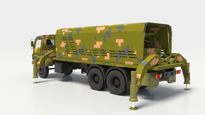 YLC-16型S波段警戒雷达 全固态有源相控阵体模型-防具模型库-3ds Max(.max)模型下载-cg模型网