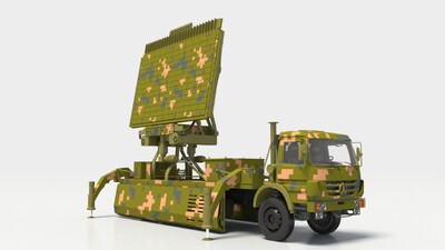 YLC-16型S波段警戒雷达 全固态有源相控阵体模型-防具模型库-3ds Max(.max)模型下载-cg模型网