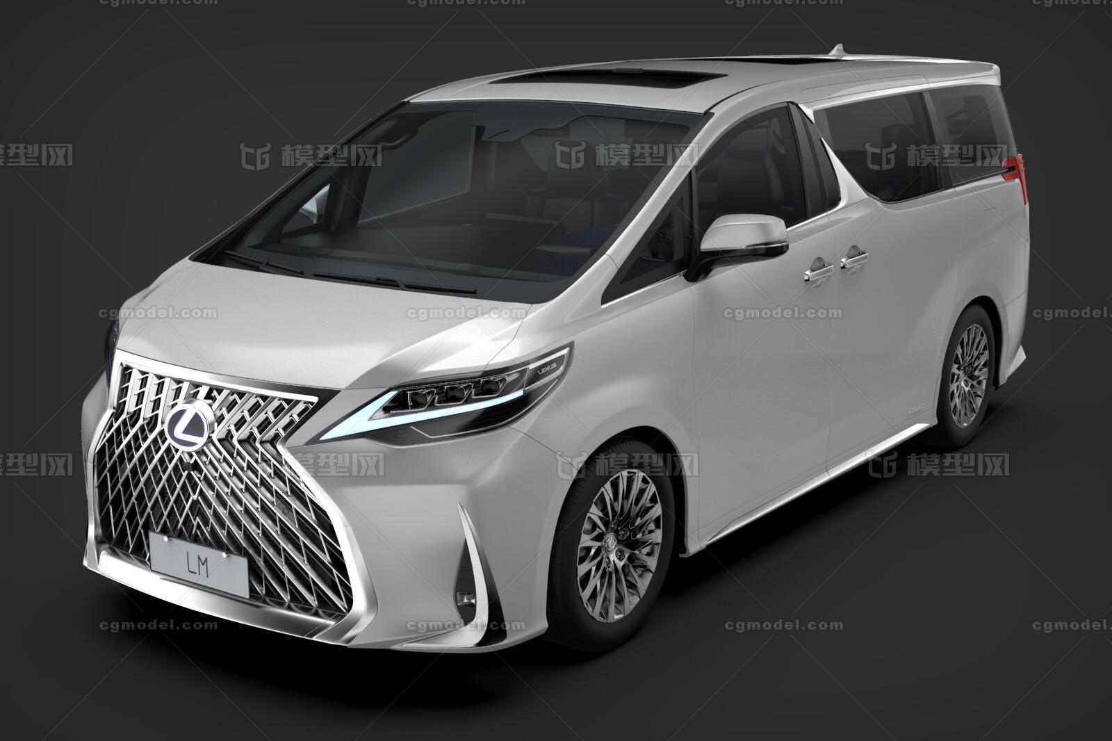 2020雷克萨斯LM300h 带内饰模型-越野车模型库-KeyShot(.bip/.ksp)模型下载-cg模型网