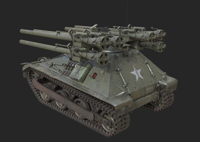 PBR 越战美国M50型106毫米多管无后座力自走炮模型-装甲车／坦克模型库-FBX(.fbx)模型下载-cg模型网