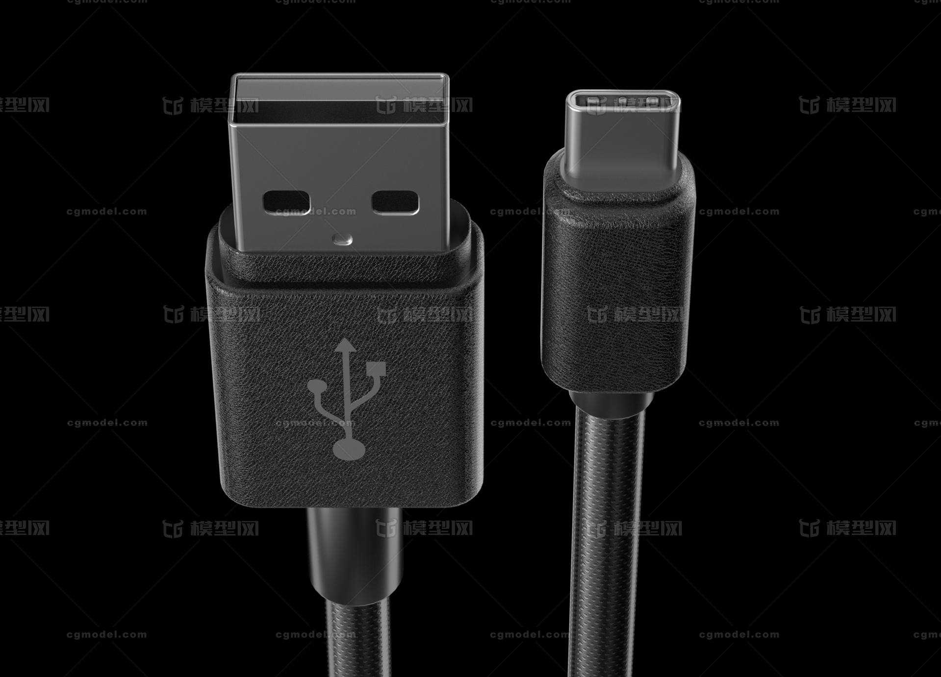 数据线 USB数据线模型-生活电器模型库-Cinema 4D(.c4d)模型下载-cg模型网