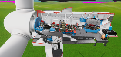 风力发电机齿轮箱内部结构变桨叶片轴承偏航模型-工业设备模型库-3ds Max(.max)模型下载-cg模型网