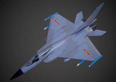 中国 歼19舰载轰炸机模型-军用飞机模型库-FBX(.fbx)模型下载-cg模型网