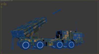 PHL16远程火箭炮 191型火箭模型-装甲车／坦克模型库-3ds Max(.max)模型下载-cg模型网