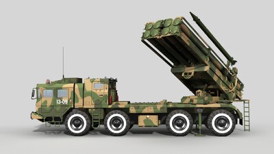 PHL16远程火箭炮 191型火箭模型-装甲车／坦克模型库-3ds Max(.max)模型下载-cg模型网