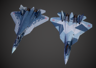 苏-57战斗机 SU-57模型-军用飞机模型库-FBX(.fbx)模型下载-cg模型网