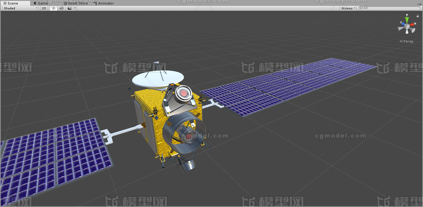 黎明号小行星探测器 Dawn模型-人造地球卫星模型库-Unity模型下载-cg模型网
