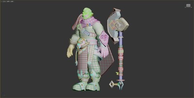 次世代风格化角色模型-冷兵器模型库-OBJ(.obj/.mtl)模型下载-cg模型网