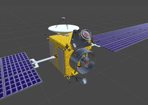 黎明号小行星探测器 Dawn模型-人造地球卫星模型库-Unity模型下载-cg模型网