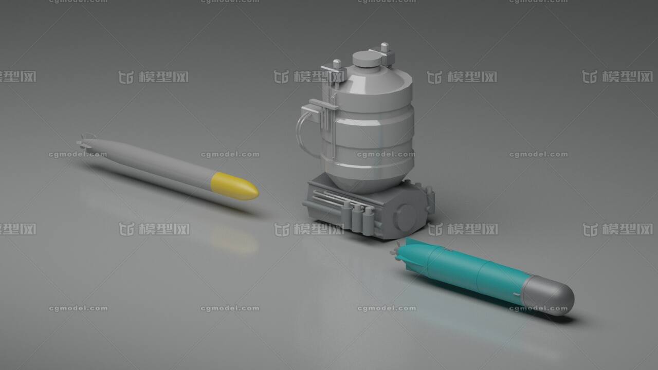 mk37导弹 导弹模型-其他器械模型库-3ds Max(.max)模型下载-cg模型网