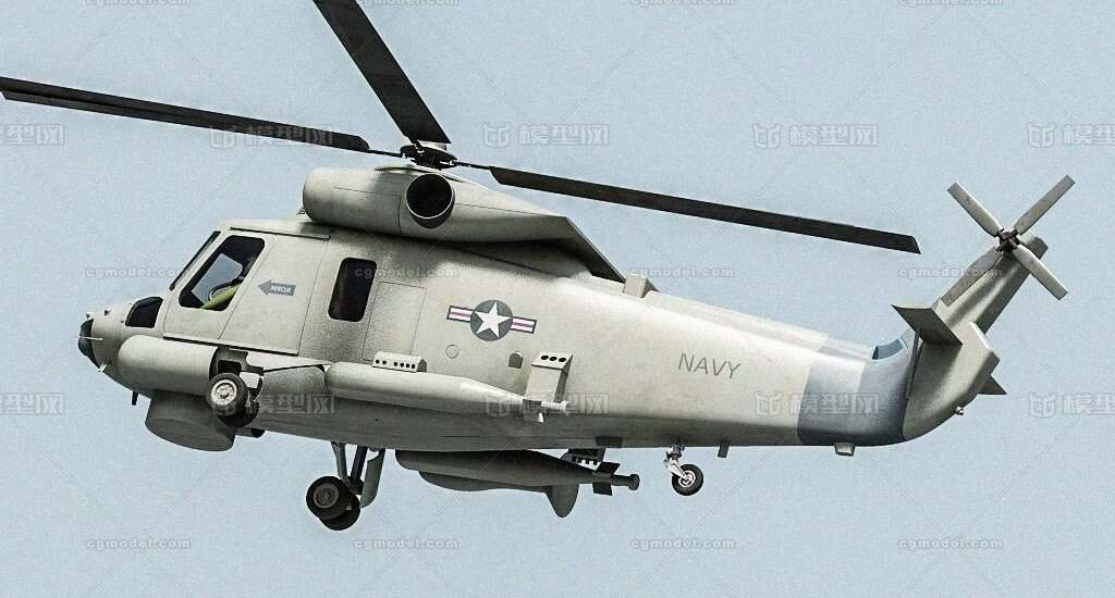 SH2直升机维模型三模型-军用直升机模型库-AutoCAD(.dwg)模型下载-cg模型网