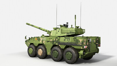 ZTL11式105毫米轮式装甲突击车 ZTL-11模型-装甲车／坦克模型库-3ds Max(.max)模型下载-cg模型网