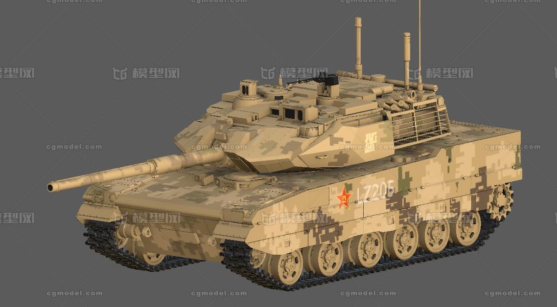 ZTQ-15轻型坦克模型-装甲车／坦克模型库-3ds Max(.max)模型下载-cg模型网