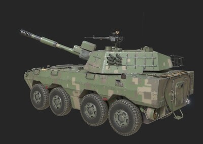 PBR 四涂装模型-火炮器械模型库-3D Studio(.3ds)模型下载-cg模型网