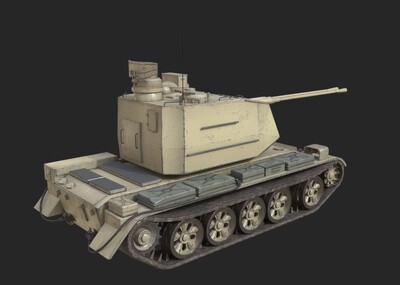 PBR 四涂装模型-火炮器械模型库-3D Studio(.3ds)模型下载-cg模型网