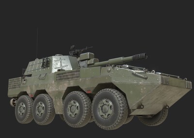 PBR 四涂装模型-火炮器械模型库-3D Studio(.3ds)模型下载-cg模型网