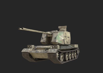 PBR 四涂装模型-火炮器械模型库-3D Studio(.3ds)模型下载-cg模型网