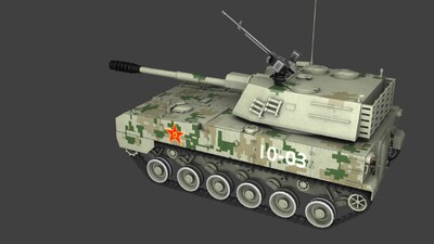 PLZ-07式122mm自行榴弹炮模型-装甲车／坦克模型库-3ds Max(.max)模型下载-cg模型网