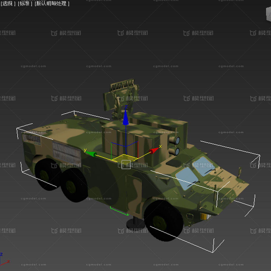 红旗7B搜索指挥车模型-装甲车／坦克模型库-FBX(.fbx)模型下载-cg模型网