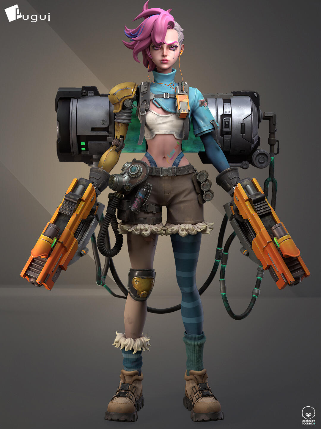 【pugui游戏】--17期角色精品班-况**同学作品模型 - 角色/人物/生物 - 作品模型 - CG模型网