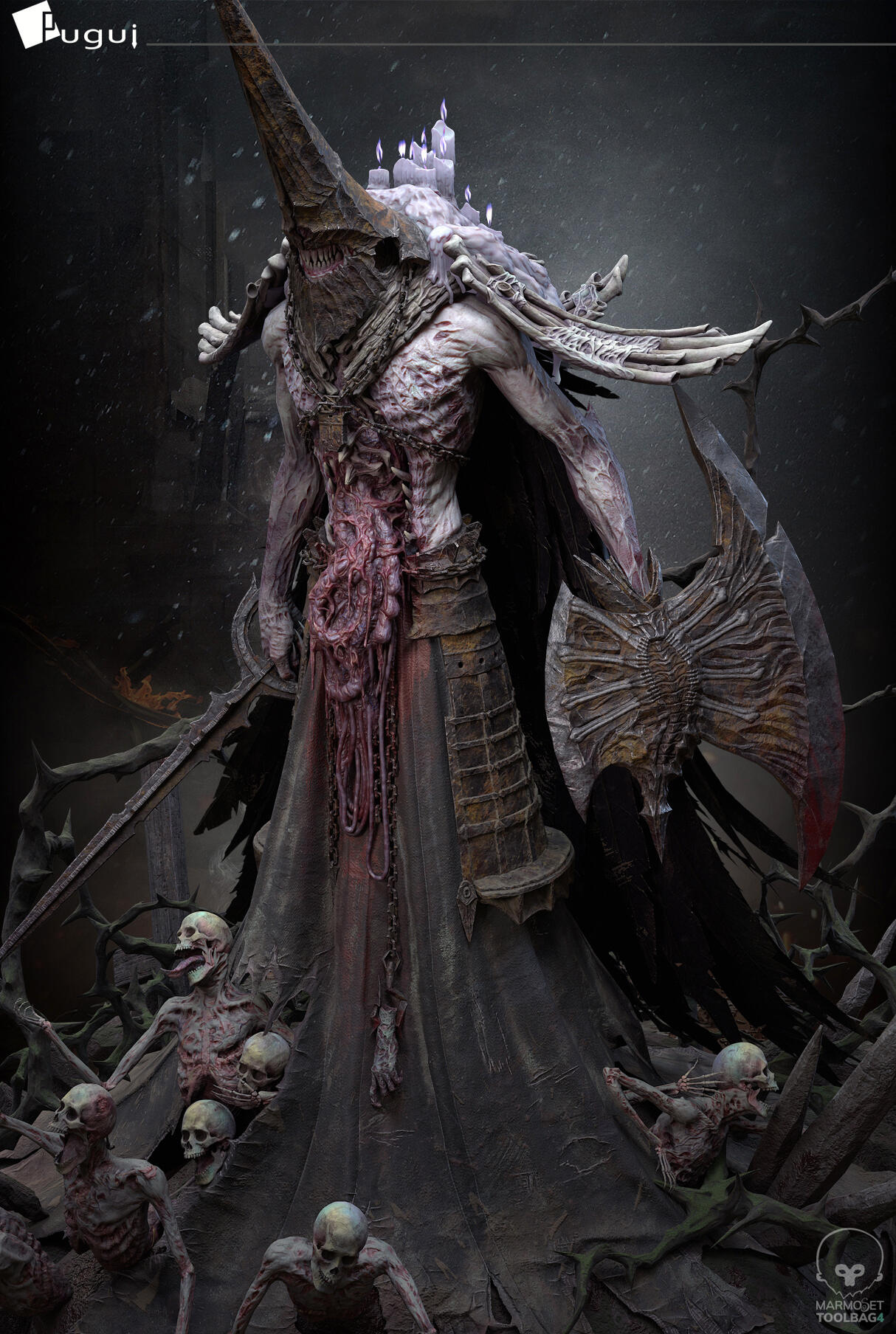 【pugui游戏】--17期角色精品班-况**同学作品模型 - 角色/人物/生物 - 作品模型 - CG模型网