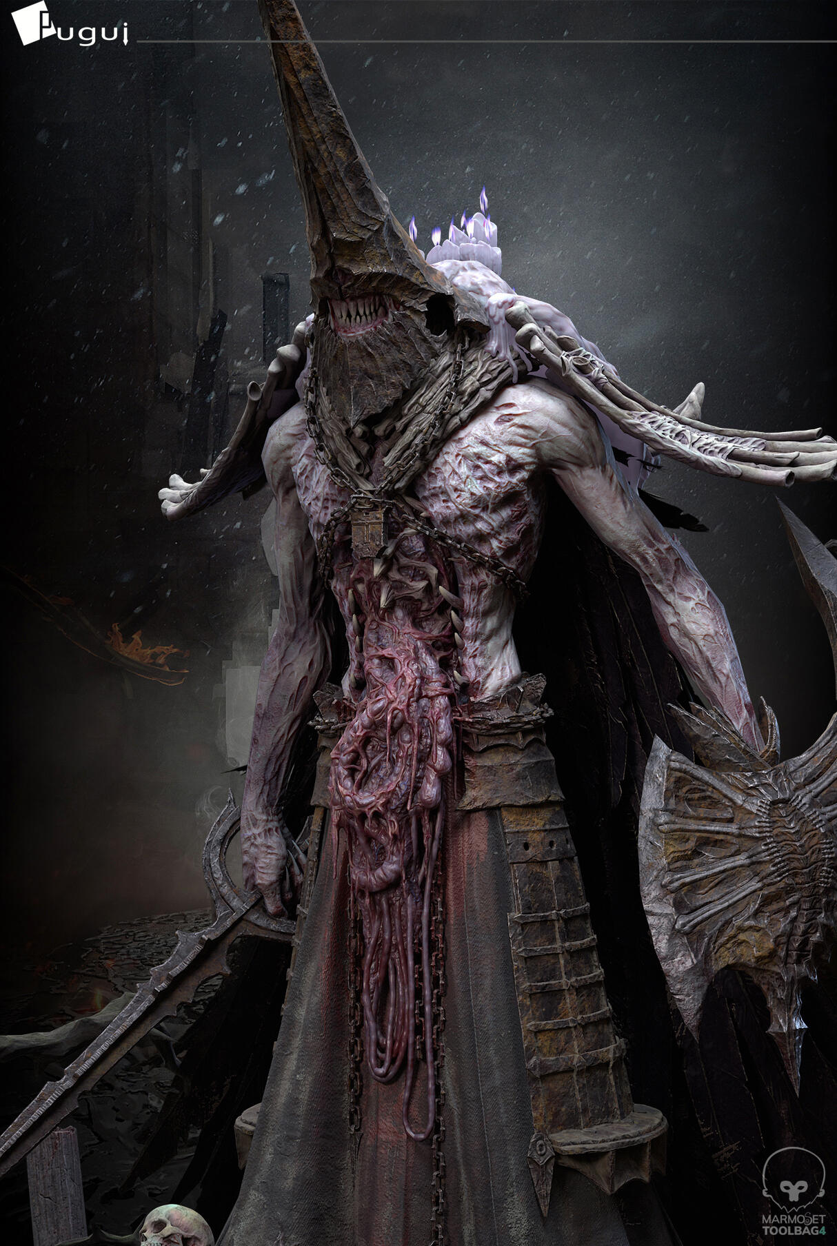 【pugui游戏】--17期角色精品班-况**同学作品模型 - 角色/人物/生物 - 作品模型 - CG模型网