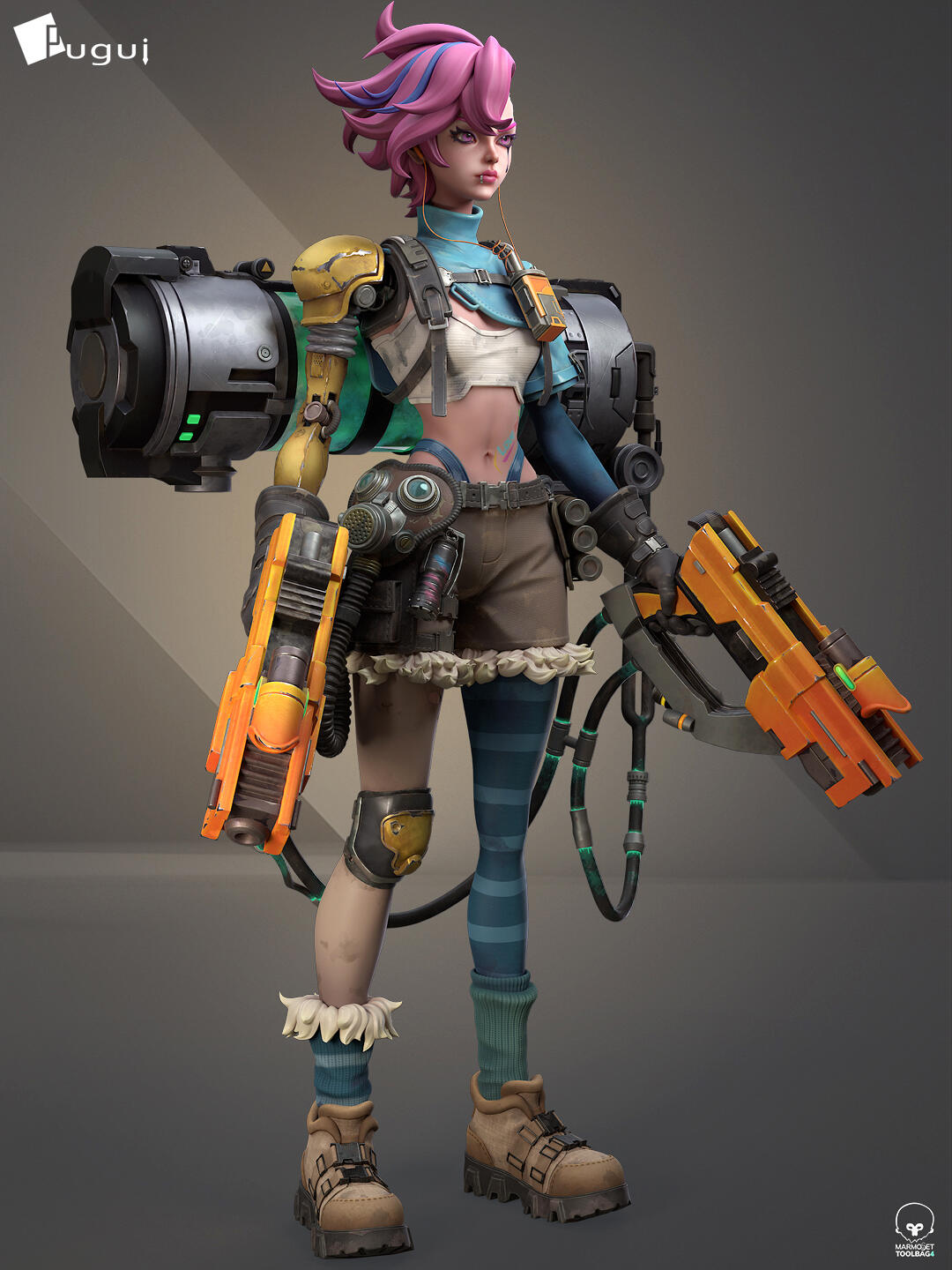 【pugui游戏】--17期角色精品班-况**同学作品模型 - 角色/人物/生物 - 作品模型 - CG模型网