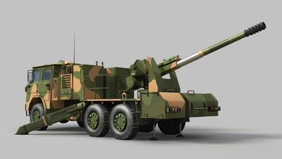 09式122毫米车载榴弹炮 PCL09模型-装甲车／坦克模型库-3ds Max(.max)模型下载-cg模型网