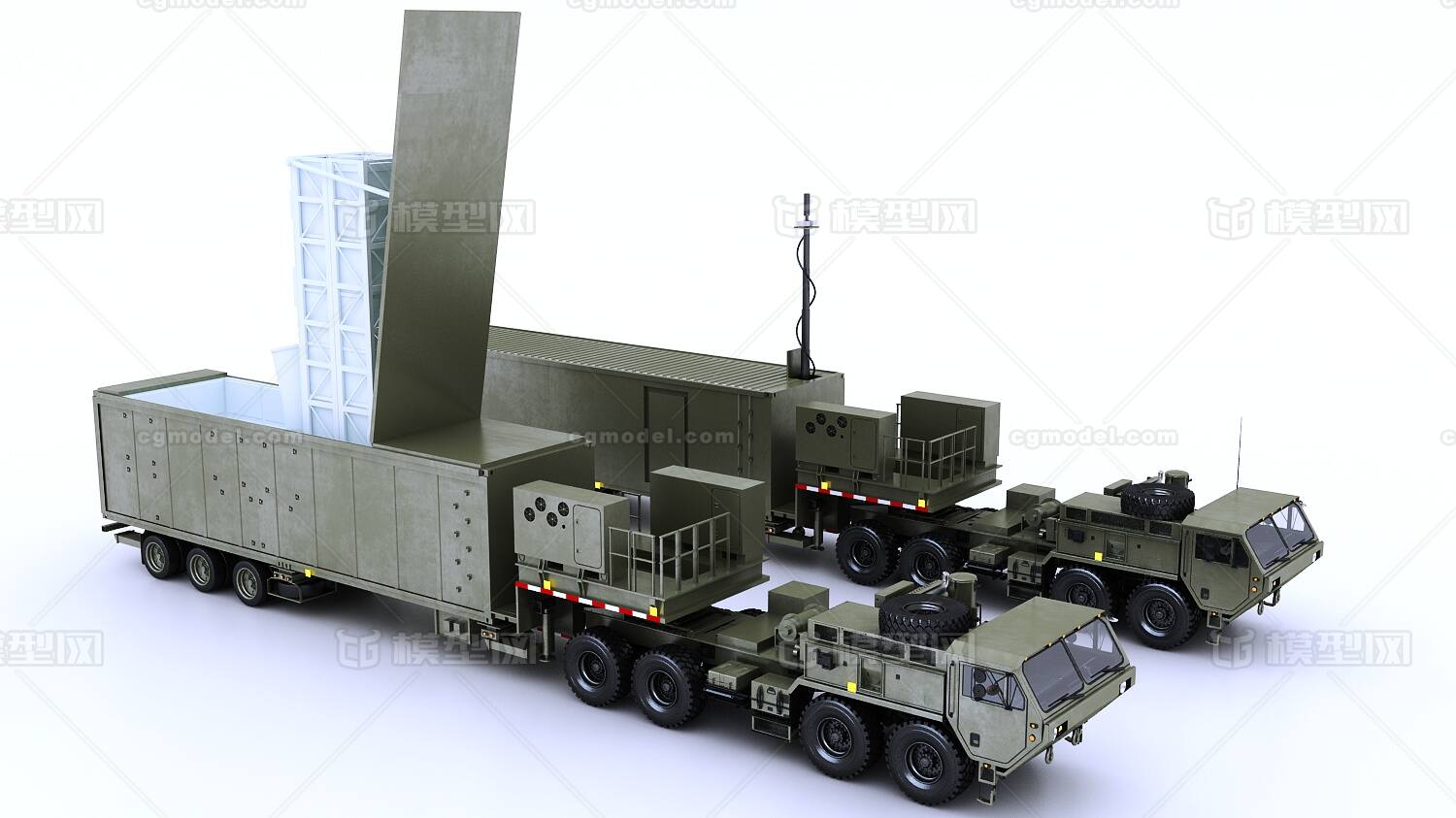 美国战略中程火力SMRF指挥及发射系统模型-火炮器械模型库-3ds Max(.max)模型下载-cg模型网