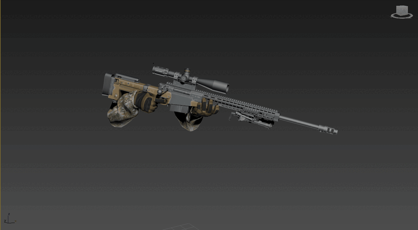 次世代 AX50狙击枪模型-穿戴服饰模型库-3ds Max(.max)模型下载-cg模型网