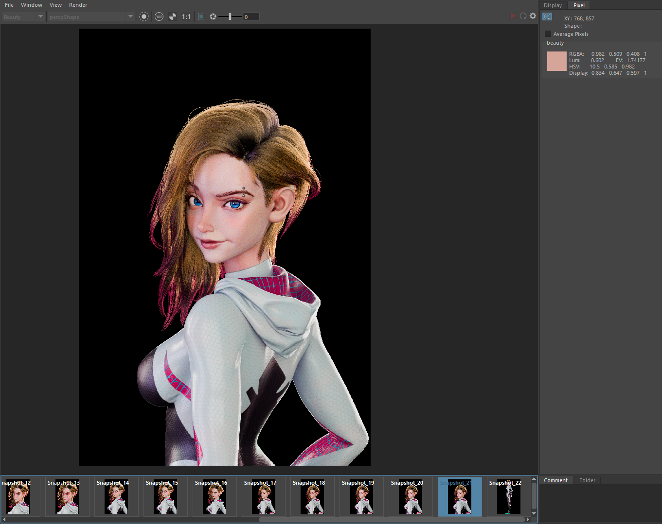 Spider-Gwen_练习作模型 - 角色/人物/生物 - 作品模型 - CG模型网