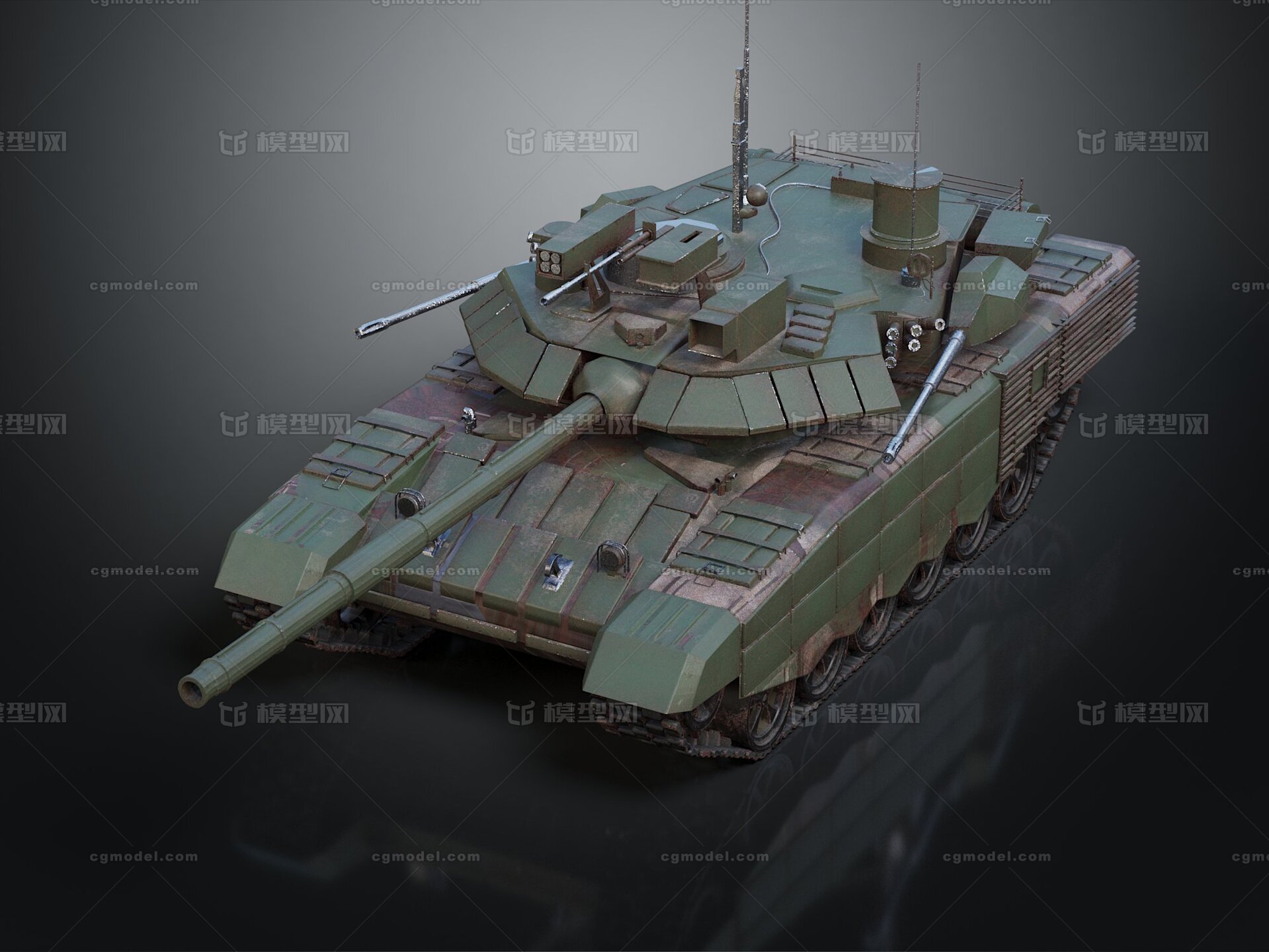 T90 T90坦克模型-装甲车／坦克模型库-3ds Max(.max)模型下载-cg模型网
