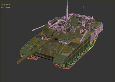 T90 T90坦克模型-装甲车／坦克模型库-3ds Max(.max)模型下载-cg模型网