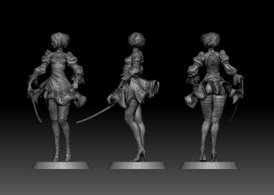 机械纪元尼尔 2B小姐姐模型-女人模型库-STL(.stl)模型下载-cg模型网