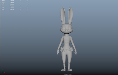 卡通动物兔子模型-哺乳模型库-OBJ(.obj/.mtl)模型下载-cg模型网