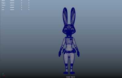 卡通动物兔子模型-哺乳模型库-OBJ(.obj/.mtl)模型下载-cg模型网