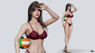 Ryu 韩流歌手模型-女人模型库-Unity模型下载-cg模型网