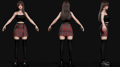 Ryu 韩流歌手模型-女人模型库-Unity模型下载-cg模型网