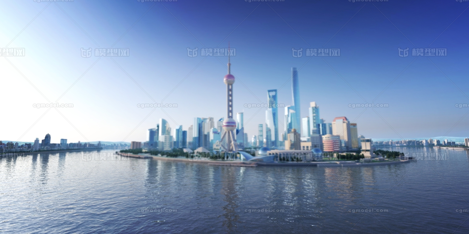 上海 陆家嘴模型-现代场景模型库-3ds Max(.max)模型下载-cg模型网