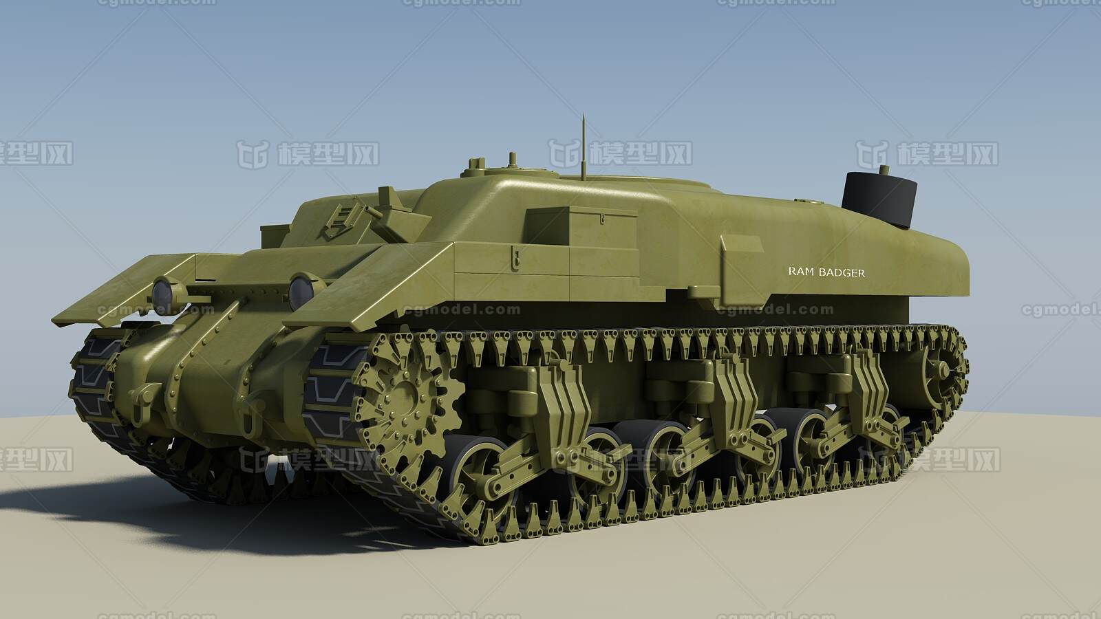 ram-badger坦克三维模型模型-火炮器械模型库-AutoCAD(.dwg)模型下载-cg模型网