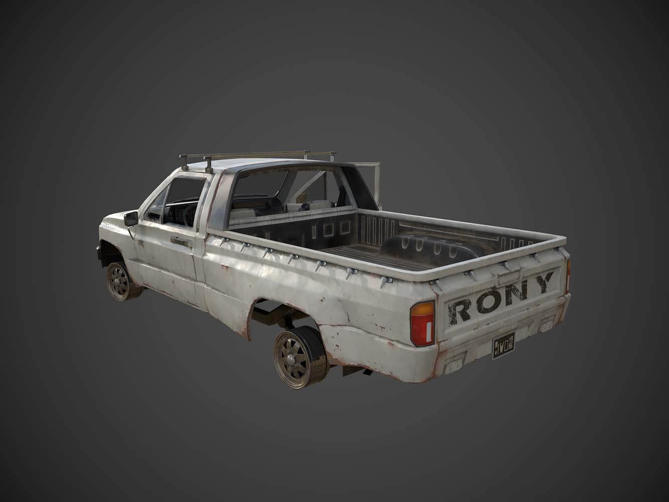 PUBG-RONY 绝地求生载具-罗尼 次世代流程模型 - 游戏/影视/动画 - 作品模型 - CG模型网