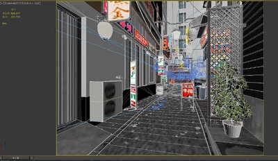 日本歌舞伎厅一番街胡同3dmax fbx模型-现代场景模型库-FBX(.fbx)模型下载-cg模型网